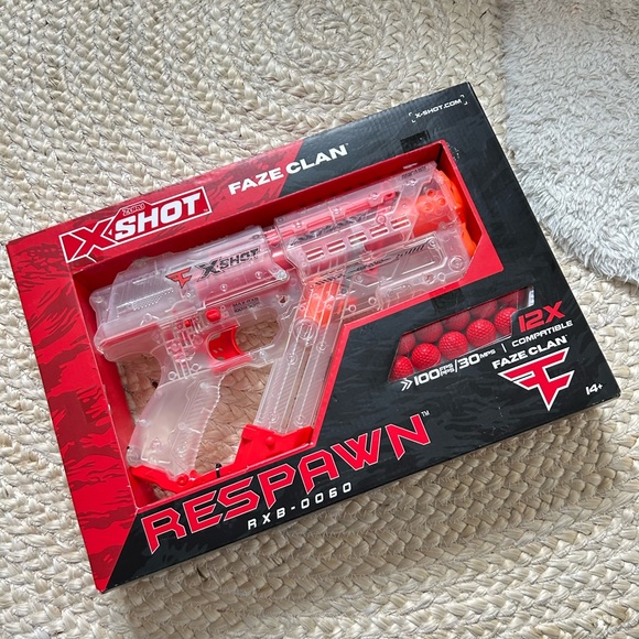 Toys | Zuru Xshot Faze Clan Respawn Rxb060 Red Foam Blaster Gun With 12 ...